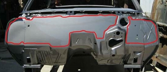 1964-1967 Chevrolet Chevelle Malibu GTO El Camino Firewall Panels ...