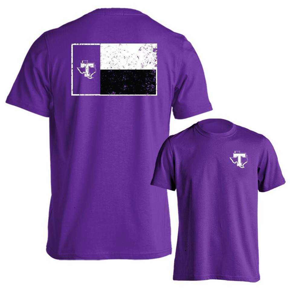 Tarleton State University Texans School Flag Logo Short Sleeve T-Shirt ...