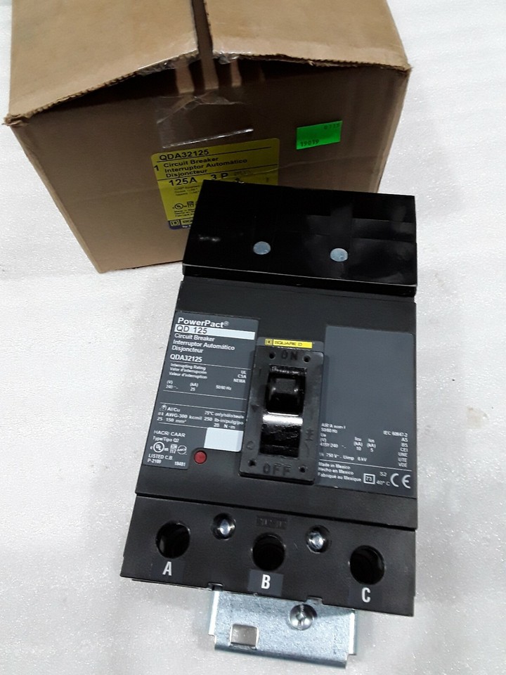 QDA32125 SQD 125AMP 3POLE 24PV NEW | eBay