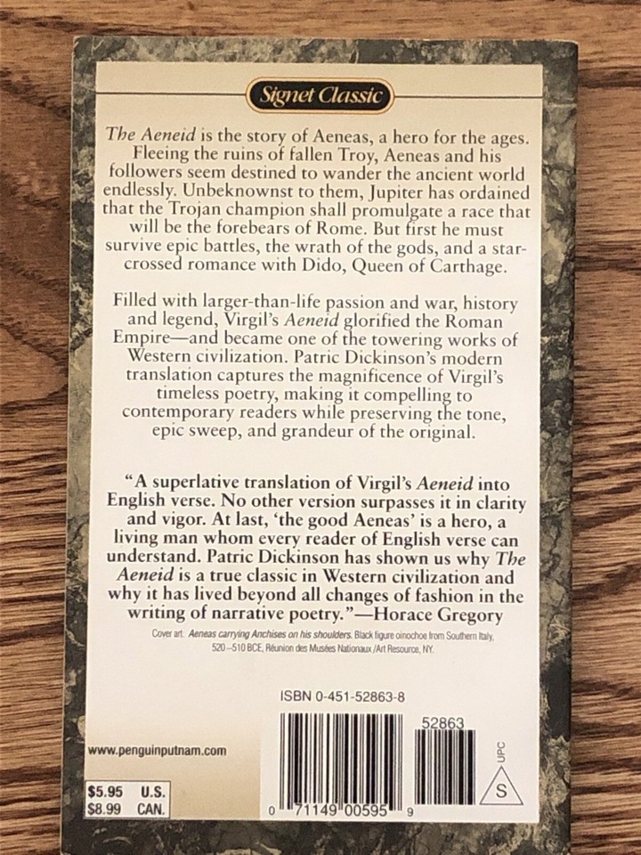 The Aeneid Signet Classics 9780451528636 | eBay
