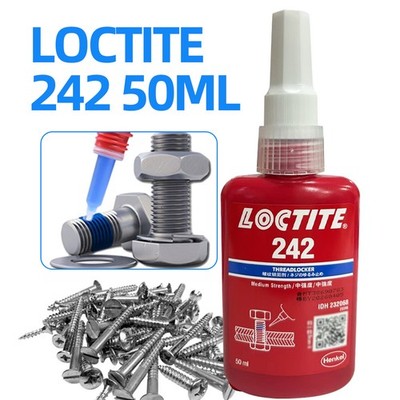 Loctite 242 Thread Lock 50ml Blue Bolt Stud Fast Fix Screw Glue Nut ...