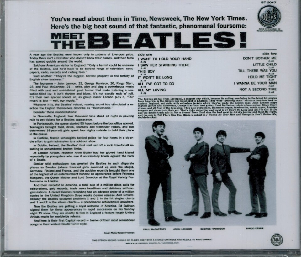 MEET THE BEATLES - FIRST ALBUM - STEREO - CAPITOL RECORDS - USA - BRAND ...