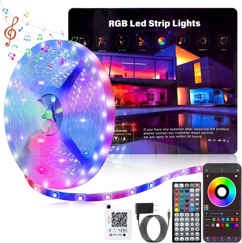 Lights for Bedroom 50ft (1*50ft) Color Changing RGB Strip Lights with ...
