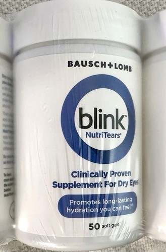 Blink NutriTears Supplement for Dry Eyes Long Lasting Eye Relief 50 ...
