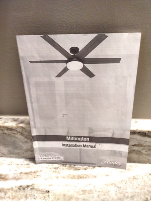 Hunter Millington 60" Matte Black Ceiling Fan 51667 *INSTALLATION ...