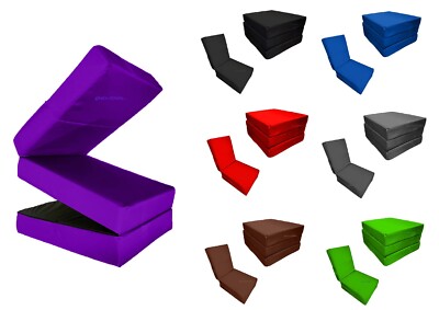 Fold able Bed Single Guest Bed CUBE Foam Futon Mattress Sofa Bed ...