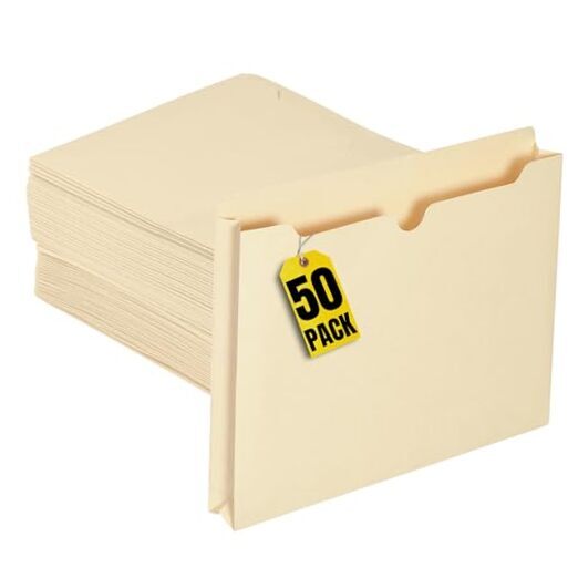 Manila Expanding File Jacket, 1", Letter, 50 Pack" () 1 Inch | eBay