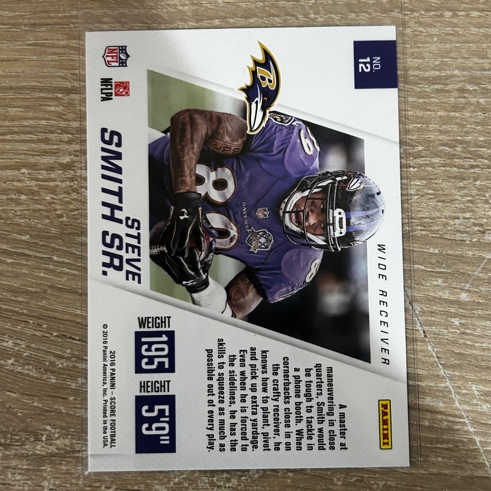 2016 Panini Score - Toe the Line #12 Steve Smith Sr. Baltimore Ravens ...
