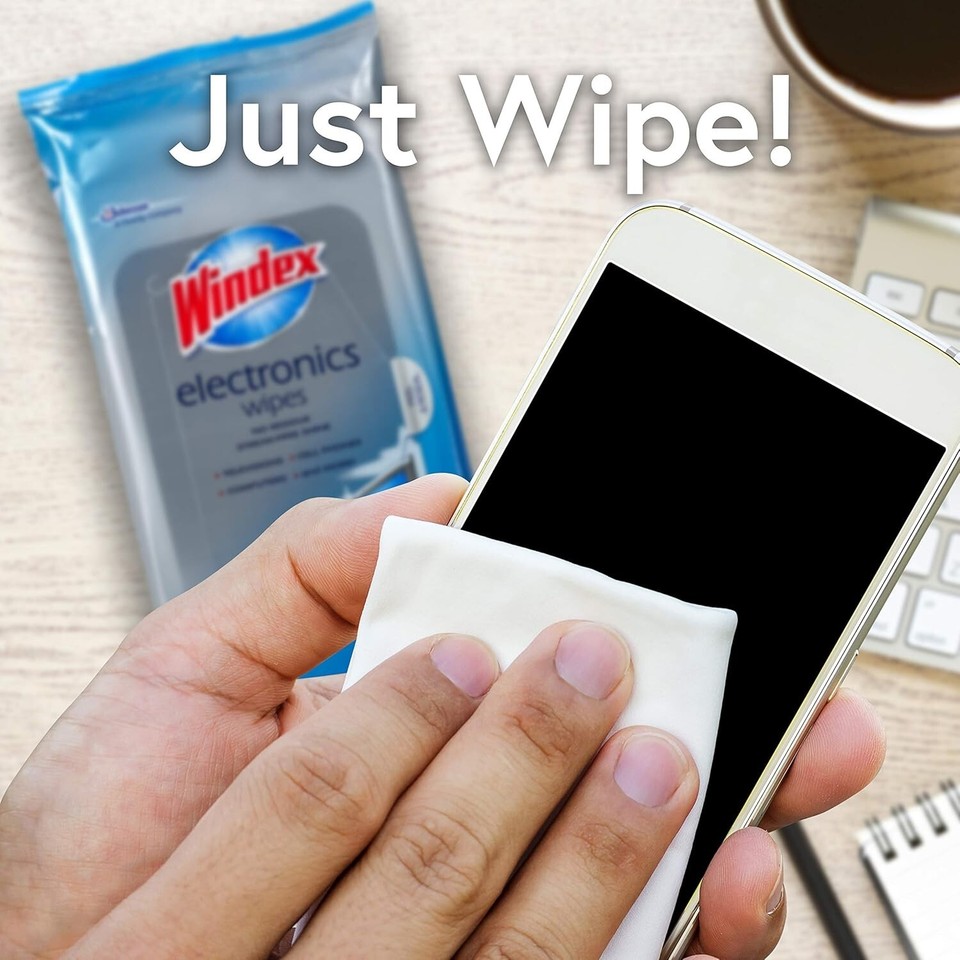 Windex Electronic Cleaning Wipes Pre-Moistened Screen Wipes for TVs ...