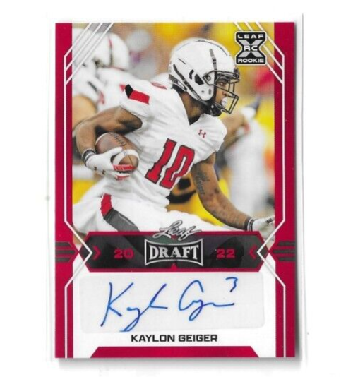 Kaylon Geiger 2022 Leaf Draft Red Parallel Auto Autograph #BA-KG2 | eBay