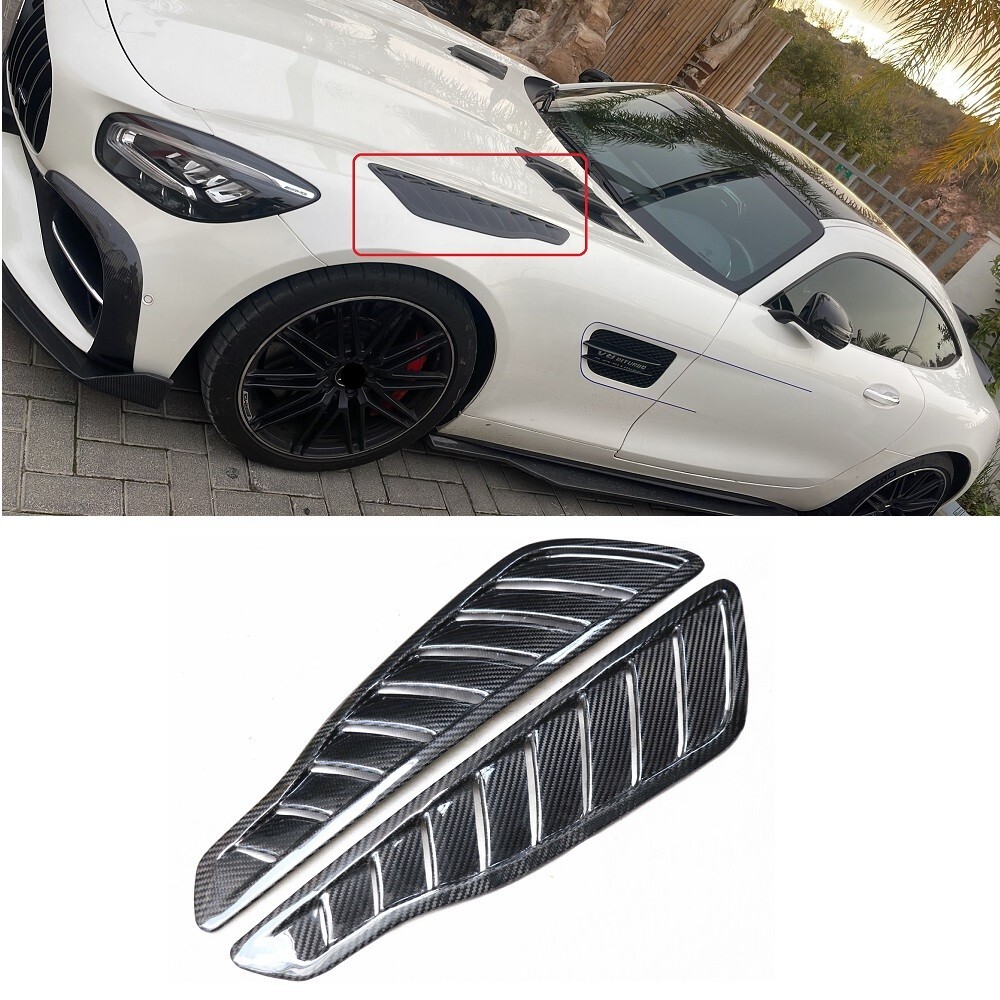 Carbon Fiber Front Vent Fender Side Air Flow Intake Vents For Mercedes ...