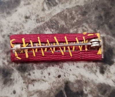 WW-2-Navy Good Conduct Ribbon Bar Gold Thread- Pin Back-Theater Made ...