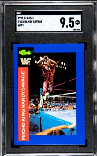 1991 Classic WWF Card #118 Macho King Man Randy Savage Mario Poffo SGC ...