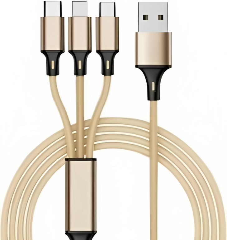 3 in1 Multi Head USB Charger Charging Cable for Most Devices - 5 ...