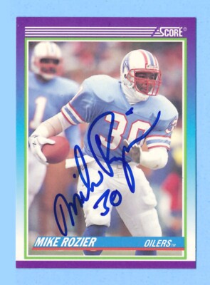 Mike Rozier - Signed/Autographed - 1990 Score Card #441 - Houston ...