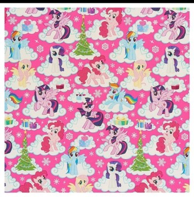 MY LITTLE PONY CHRISTMAS GIFT WRAPPING PAPER 60 SF MADE IN THE US- NIP ...