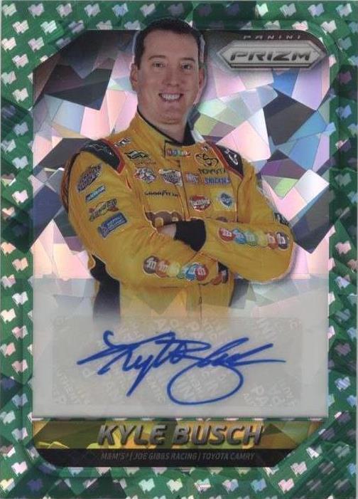 2016 Panini Prizm NASCAR - Driver Signatures Kyle Busch #KB Green Flag ...