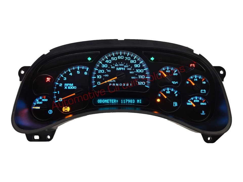 03-07 GM Chevy Sierra Silverado Speedo Gauge Cluster FULL REPAIR ...