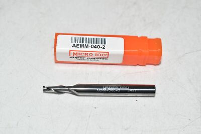 NEW Micro 100 AEMM-040-2 Square End Mill, 4 mm Cutter Dia, 11 mm LOC | eBay
