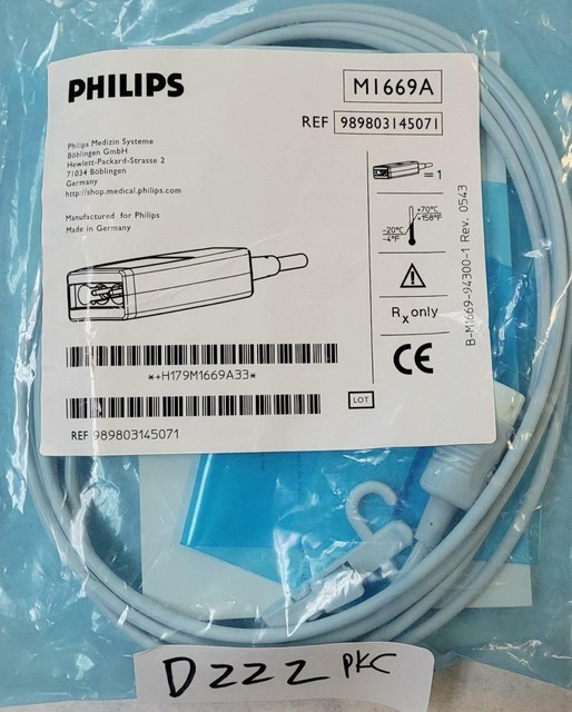 Philips M1669A 2.7m 3 Lead ECG Trunk Cable for sale online | eBay