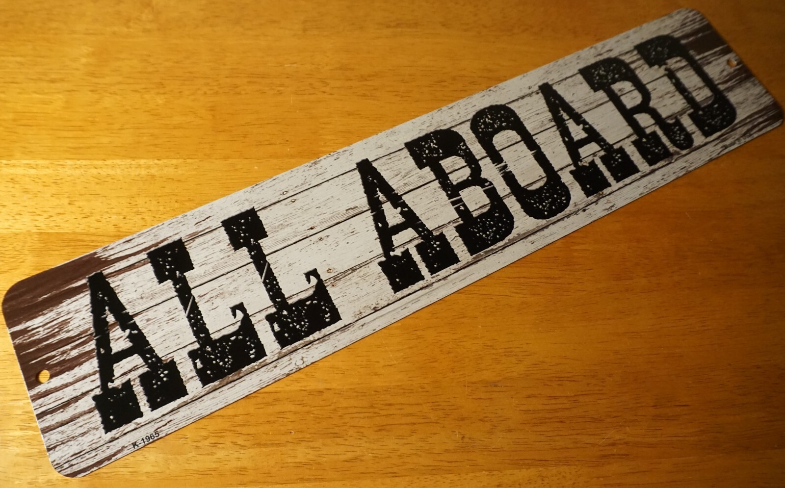 ALL ABOARD Train Engine Metal Sign Vintage Style Railroad Station ...