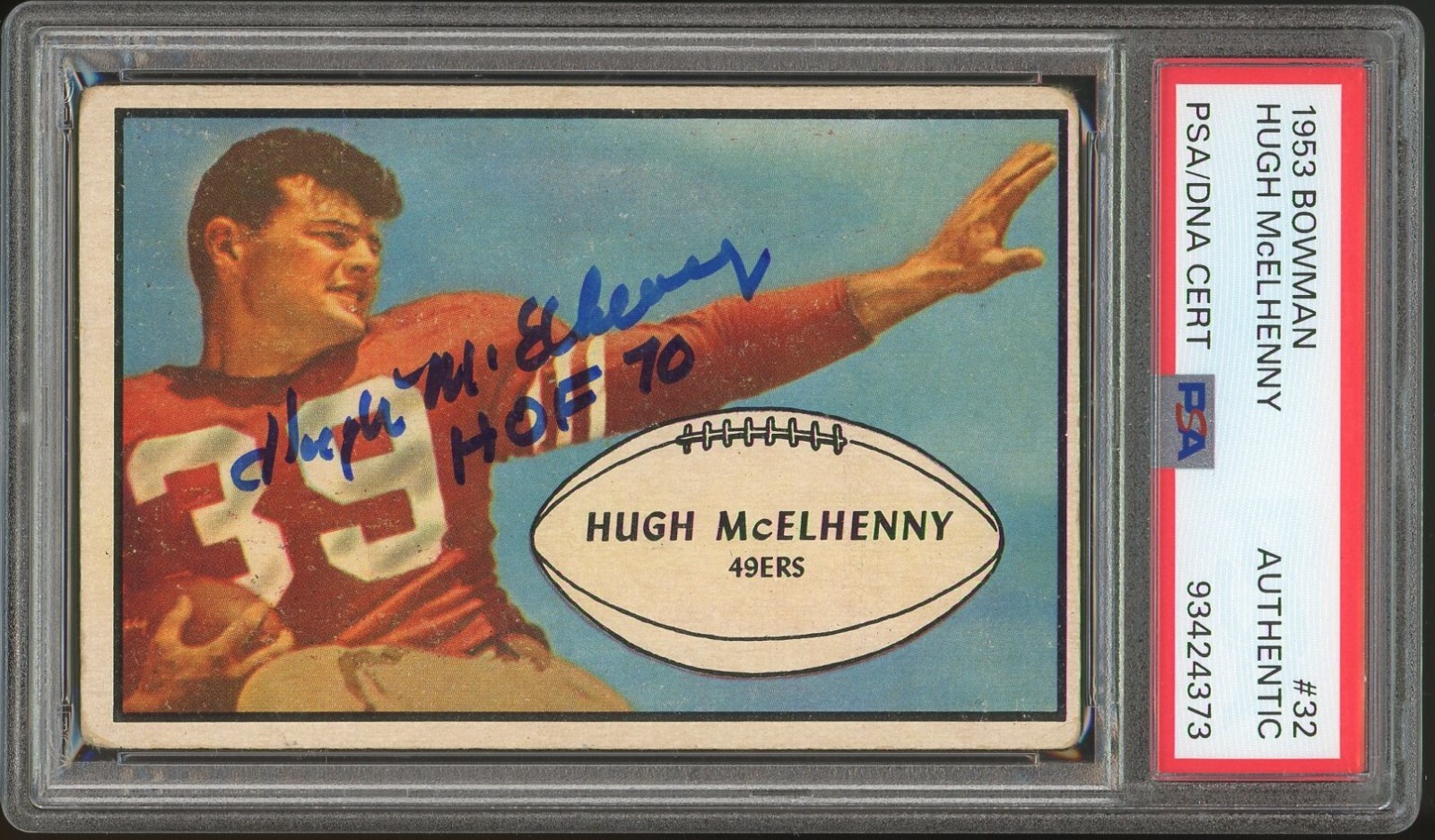Hugh McElhenny Signed 1953 Bowman #32 PSA/DNA Autographed 49ers Card ...
