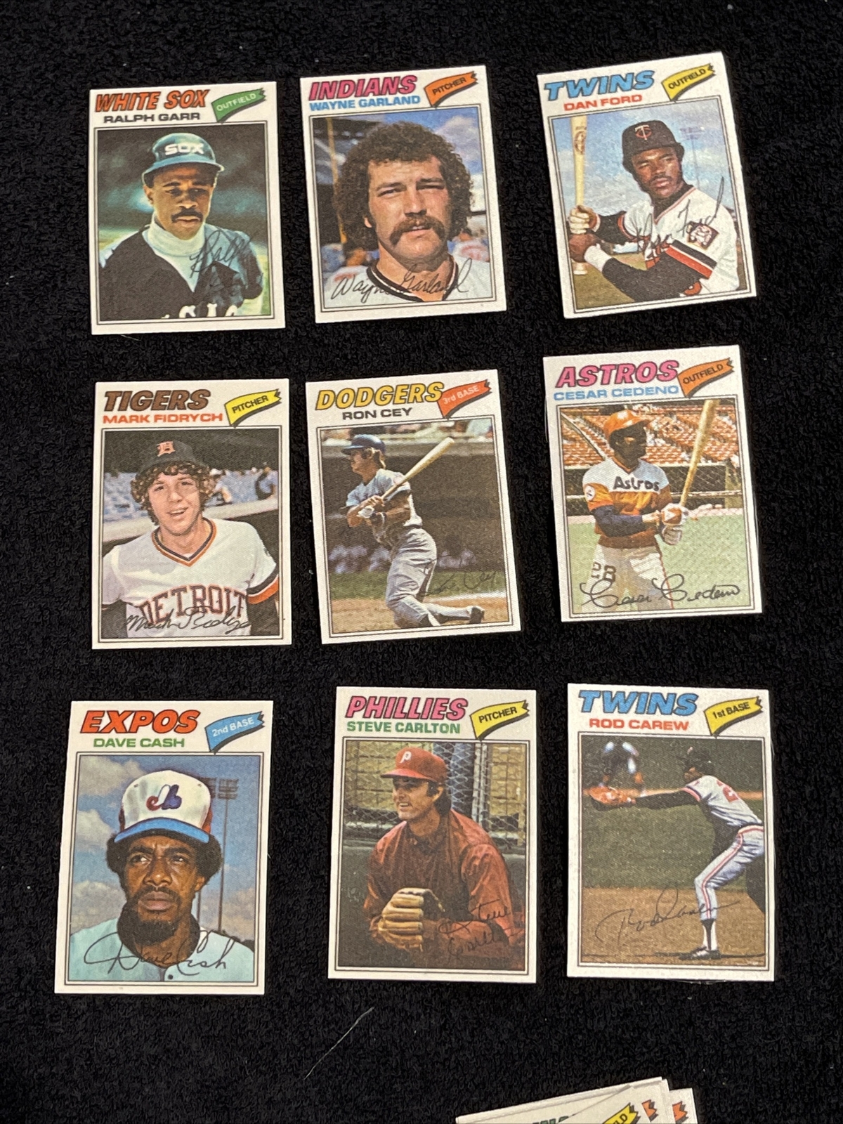 1977 TOPPS BASEBALL CLOTH STICKERS COMPLETE SET (55) 18 CHECKLISTS NR ...