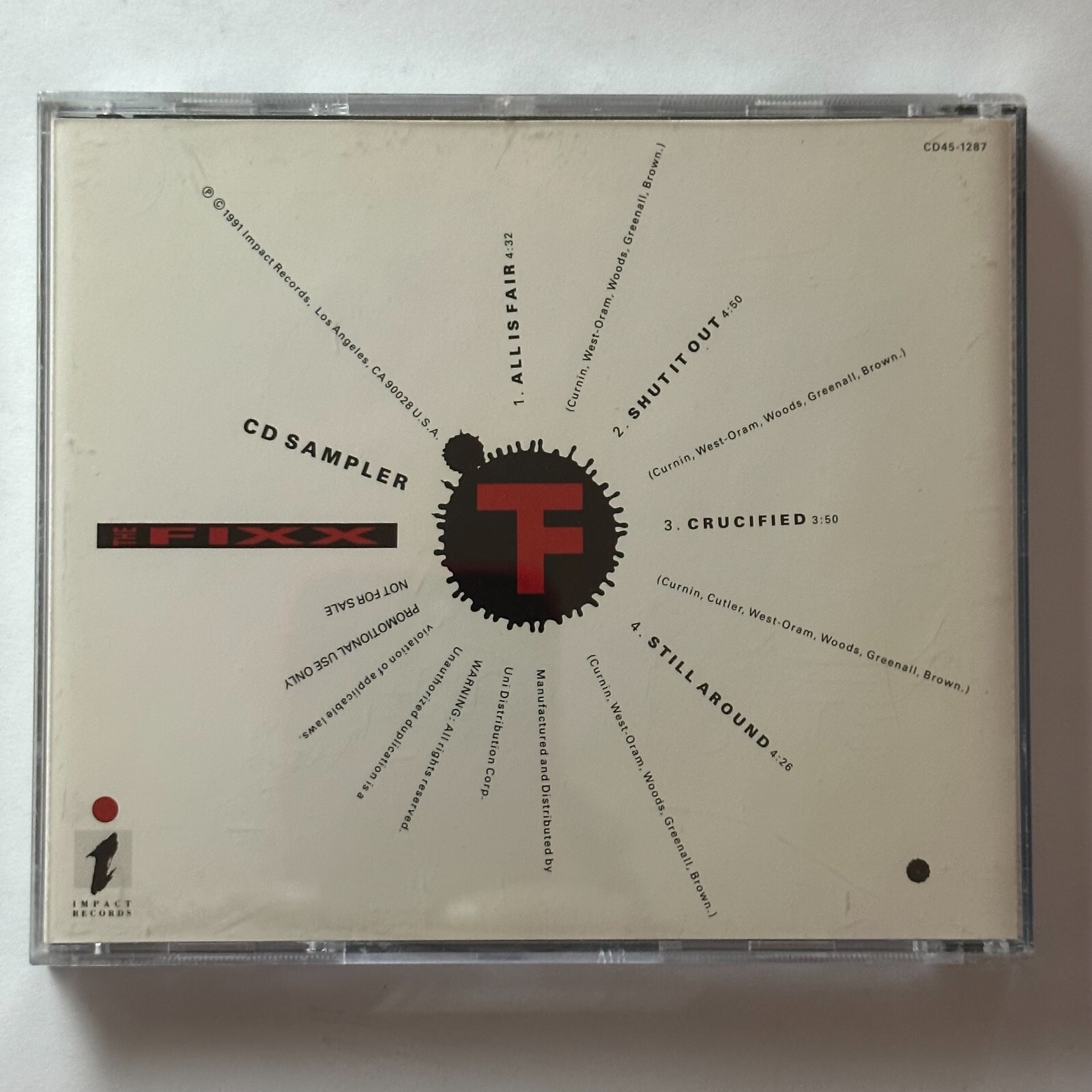 The Fixx CD Sampler 1991 Promo | eBay