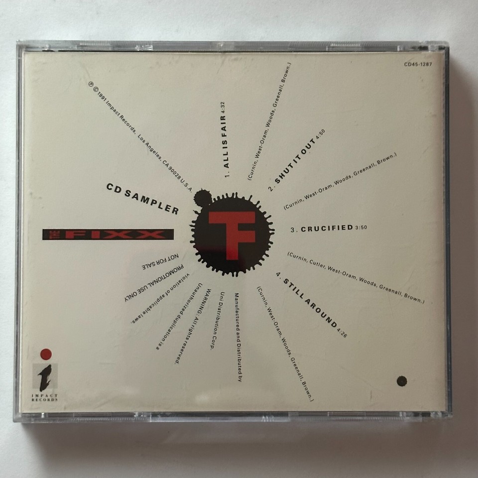 The Fixx CD Sampler 1991 Promo | eBay