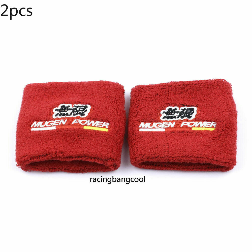 2 PCS Racing Red Mugen JDM Car Reservoir Tank Oil Cover Sock Racing ...