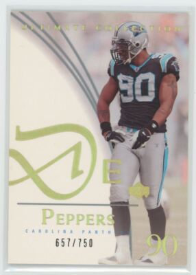 2003 Upper Deck Ultimate Collection Julius Peppers 657/750 Carolina ...
