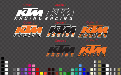 KTM Racing Sticker Vinyl Decal Car Bike Window 3 ~ 200 cm long | eBay