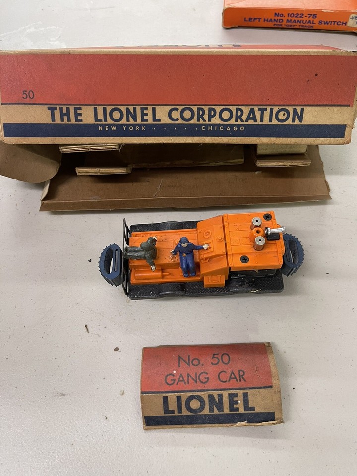 Vintage Lionel Railroad Train O Gauge No. 50 Gang Car w/ Original Box ...