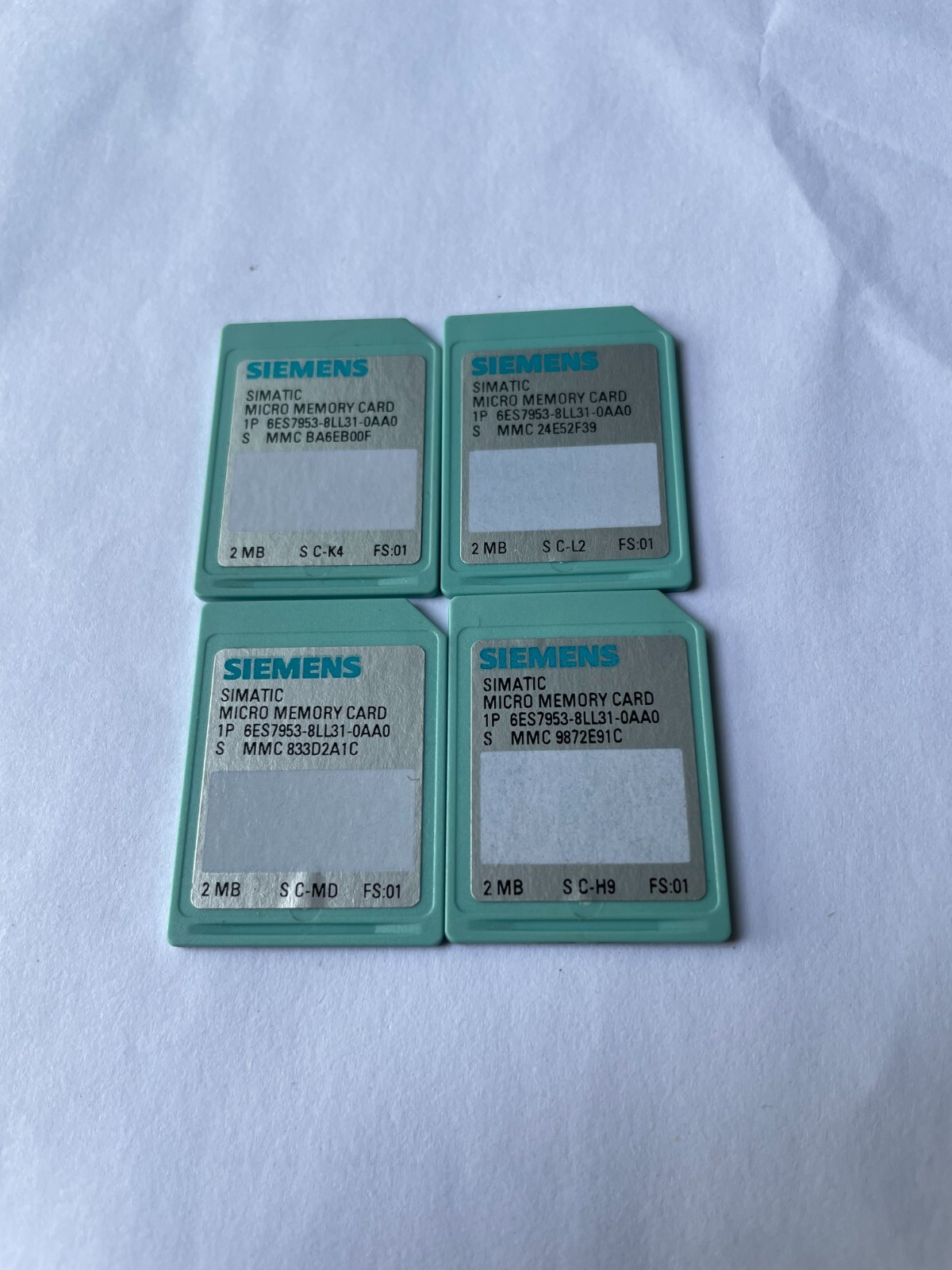 SIEMENS Simatic PLC 2MB Memory Card 6ES7953-8LL31-0AA0 6ES7 953-8LL31 ...
