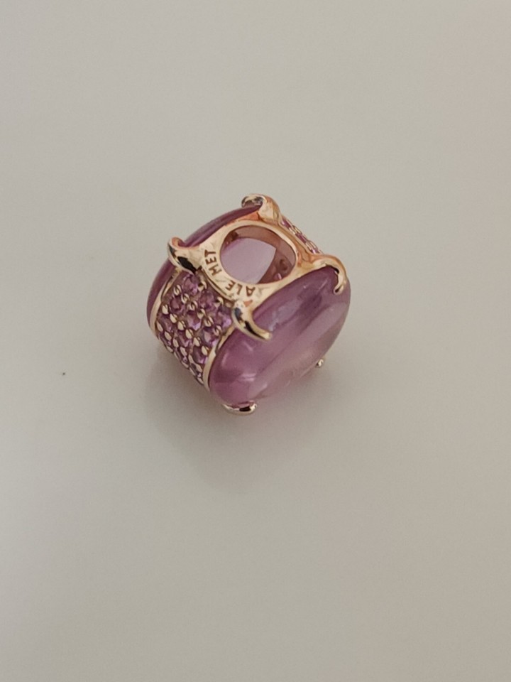 AUTHENTIC PANDORA PINK OVAL CABOCHON CHARM #789309C02 | eBay