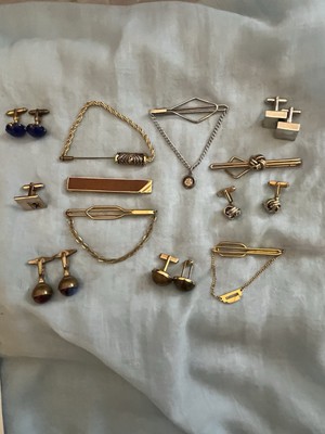 Vintage, Tie Clips, Pin, Cuff Links with Stones, Rotary Tie Clip | eBay
