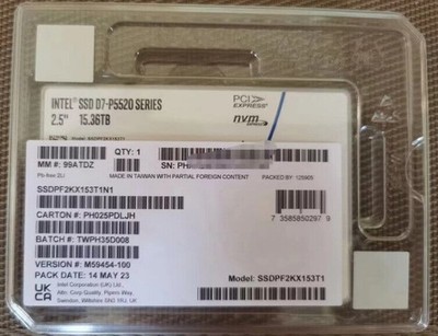 Intel P5520 15.36T U.2 NVME Enterprise Solid State Drive | eBay