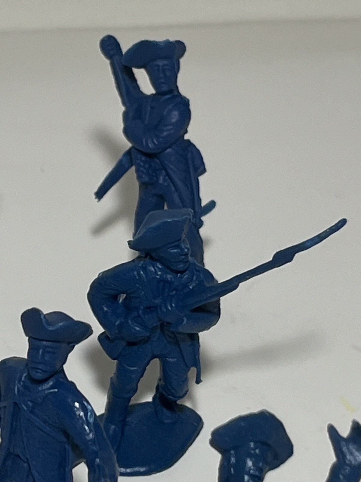 13 Vtg. Revolutionary War Plastic Army Men BMC Blue Toy Figures Soldier ...