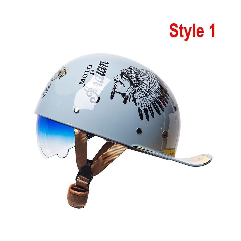 Retro Motorcycle Half Helmet Baseball Cap Scooter Helmet with Colorful ...