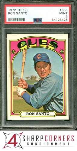 1972 TOPPS #555 RON SANTO CUBS HOF PSA 9 SET BREAK | eBay