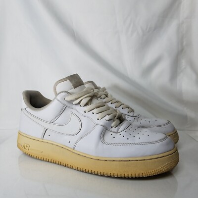 Nike Mens Sz 12 Air Force 1 316122-111 White Shoes Sneakers | eBay