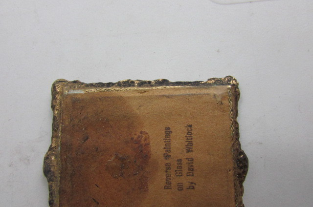 Signed Miniature Artisan Painting Air Balloon Reversed Glass David ...