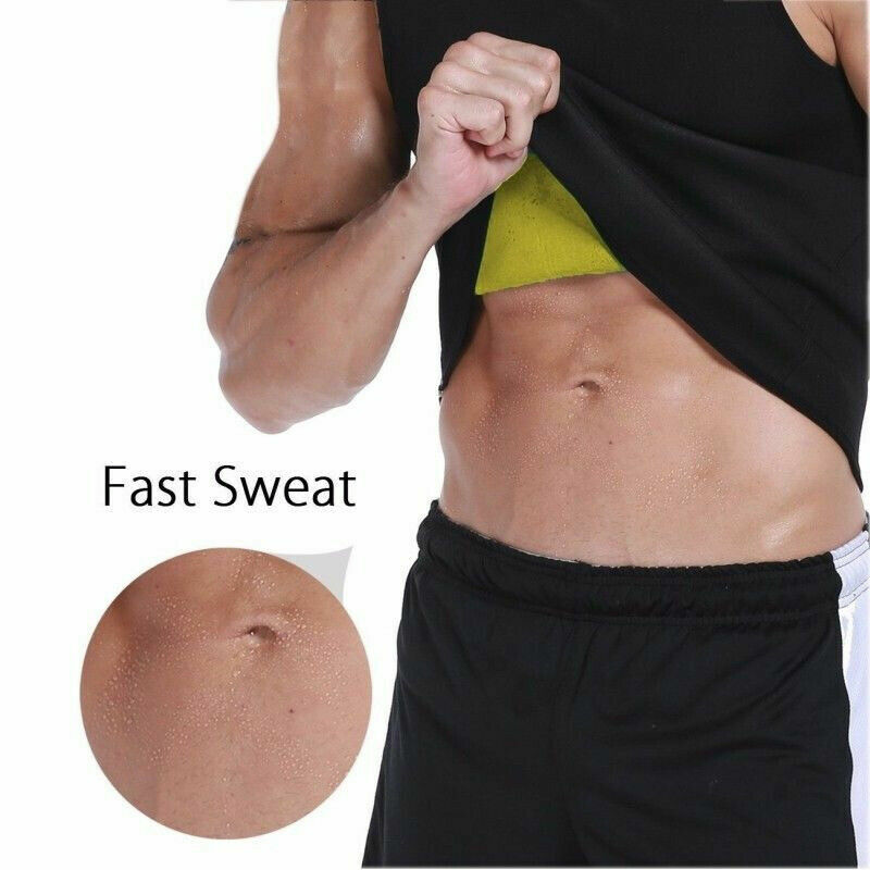 Compression Shirt Sweat Vest Men Stomach Fat Burner Gym Vest Sauna Vest ...