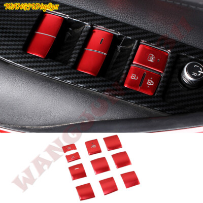 Red Accessories Car Window Button Switch Trim *10 For Toyota Corolla ...