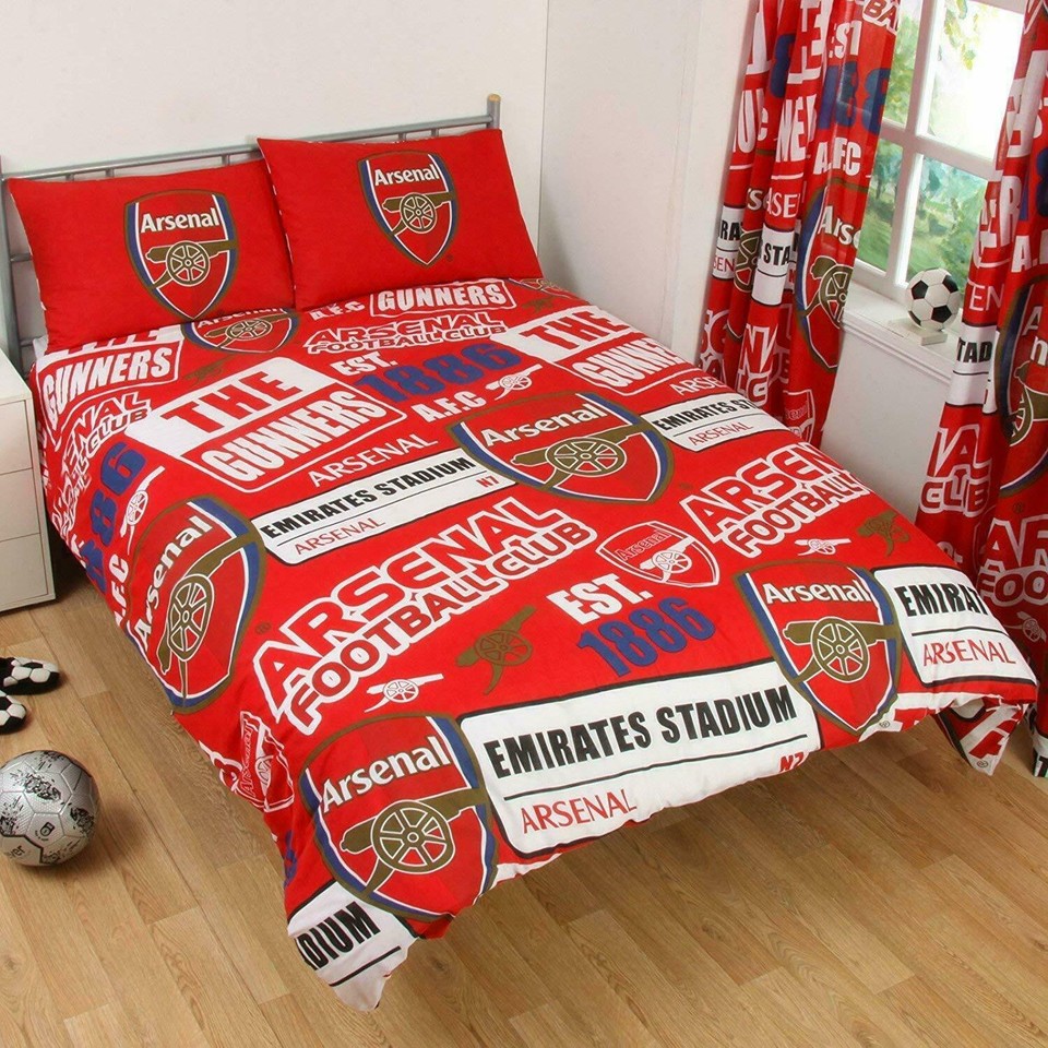 ARSENAL FC DUVET COVER SET CUSHION OFFICIALLY LICENSED SELECTION | eBay UK