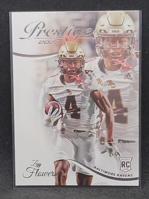 Zay Flowers Rookie RC 2023 Prestige Football Card #390 Baltimore Ravens ...