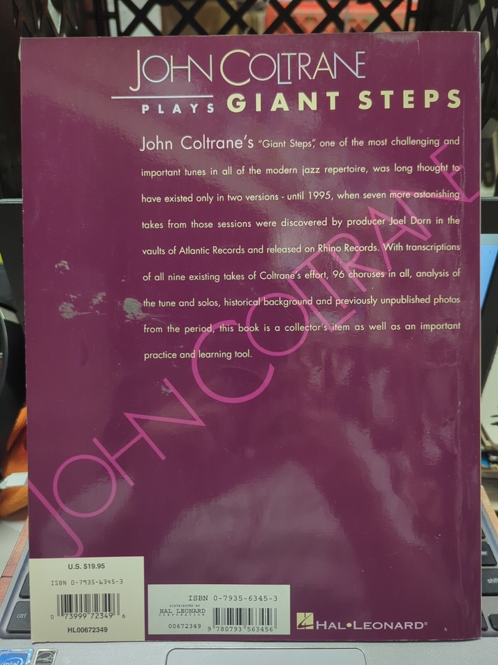 John Coltrane Plays Gaint Steps Sheet Music Artist Transcriptions Hal ...