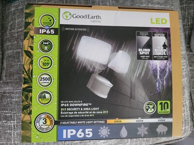 Goodearth IP65 Motion Sensor LED 240 degree 100ft 4 Step Install 10 Yr ...