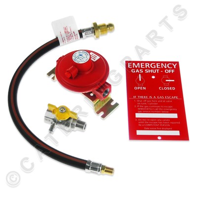 WALL MOUNTED GAS REGULATOR KIT LPG PROPANE BOTTLE CYLINDER 37mbar 700E ...