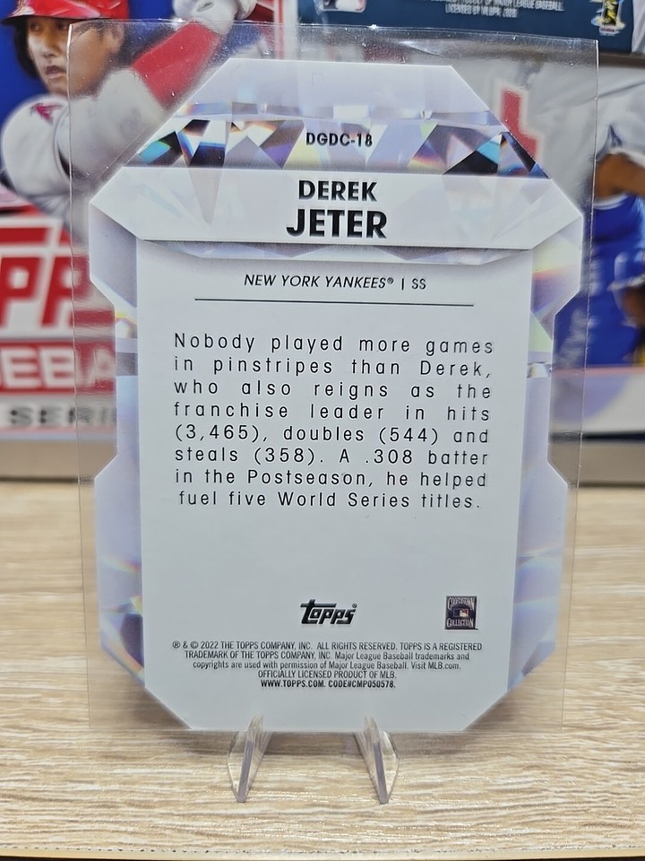 2022 Topps Series 1 Derek Jeter Diamond Greats Die-Cuts Blue #DGDC-18 ...